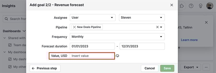 Insights: goals - Knowledge Base | Pipedrive